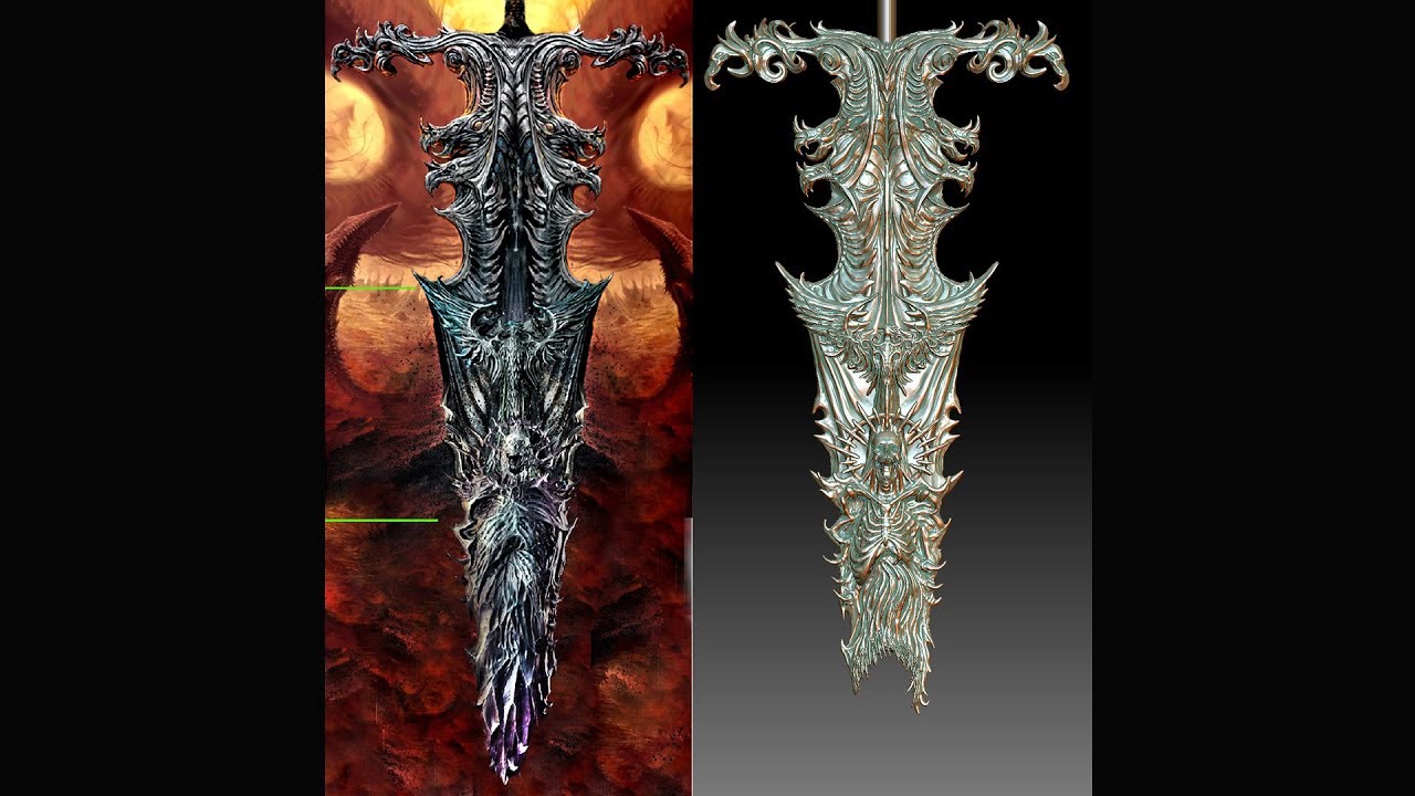Chaos Champion Warhammer 40k sword making - YouTube