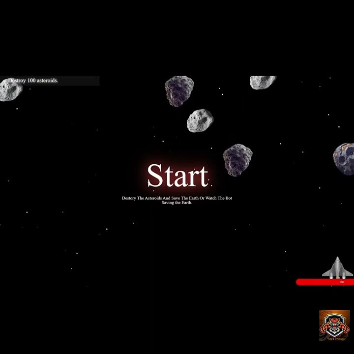 Created Space Craft Asteroids Destroyer Game Using HTML , CSS & JAVASCRIPT - YouTube
