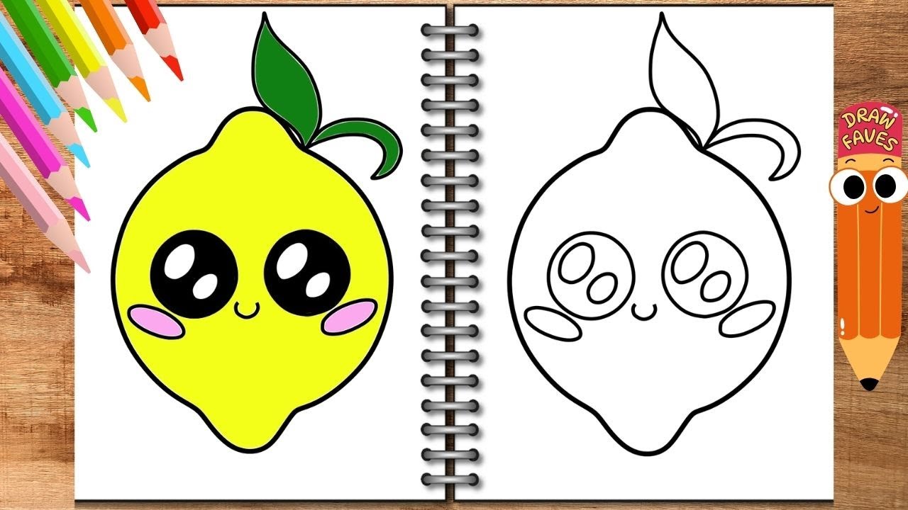 How to Drawing a Cute Lemon | Learn to Draw Step By Step For Kids ...