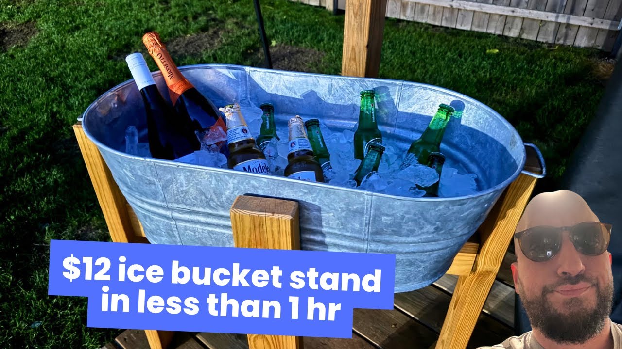 How to Make an Ice Bucket Drink Stand for $12: DIY Backyard Accessory ...
