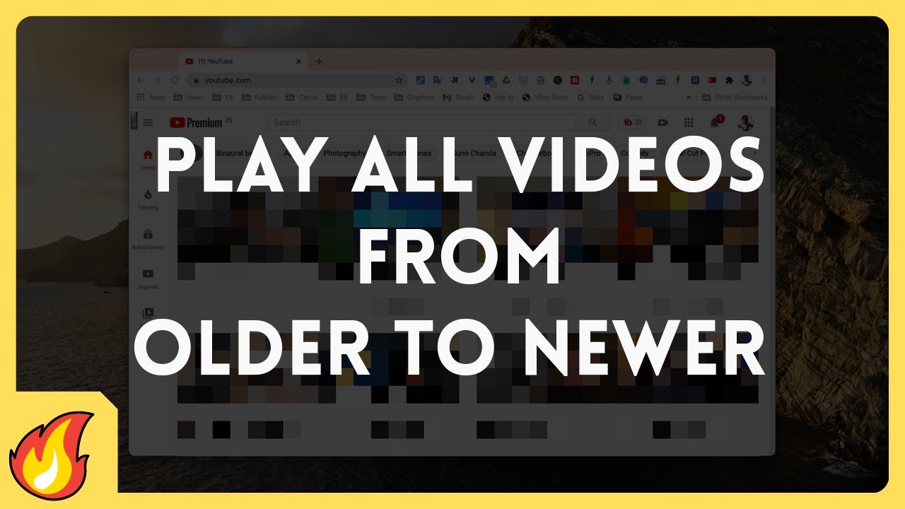 Binge Watch Videos from a Channel Back to Back from Old to New - YouTube