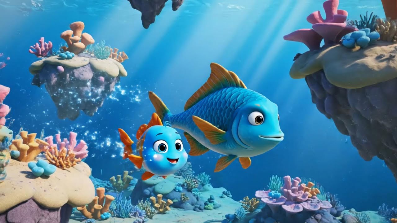 Rainbow Reef Sky-Lantern Rescue 🌈 | Cute Fish Adventure Cartoon for ...