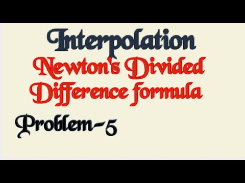 Newton's Divided Difference Formula-Problem-Interpolation - YouTube