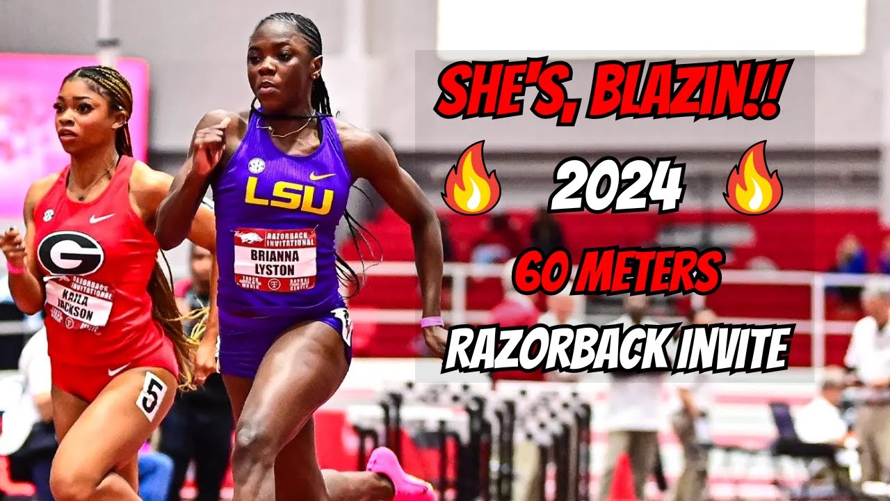 She's BLAZING fast! 2024 Razorback Invite 60 Meters | Brianna Lyston ...
