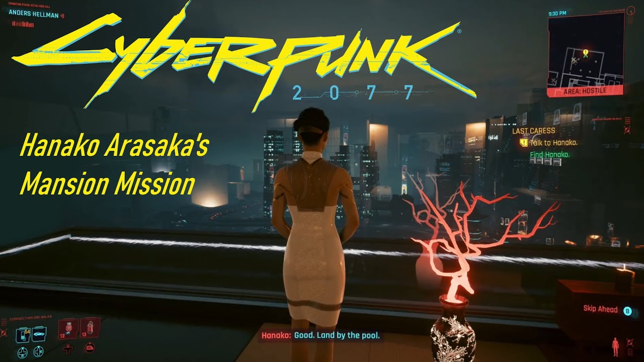 Cyberpunk 2077 - Hanako Arasaka's Mansion - Stealth mode - YouTube