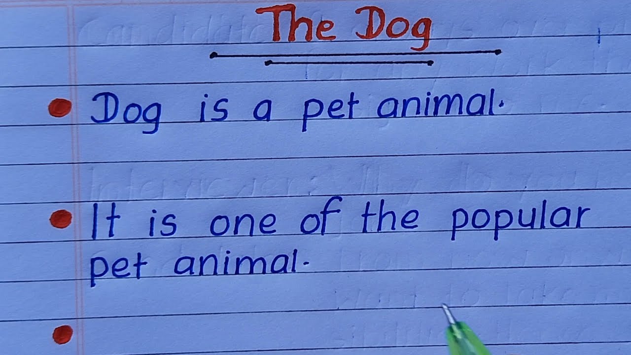 8 lines on "The Dog" || The dog essay in English || The dog essay ...