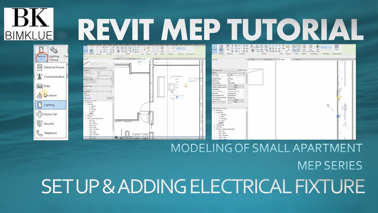 BIMKLUE REVIT TUTORIAL- Electrical Part 1 Project Set Up & Adding ...