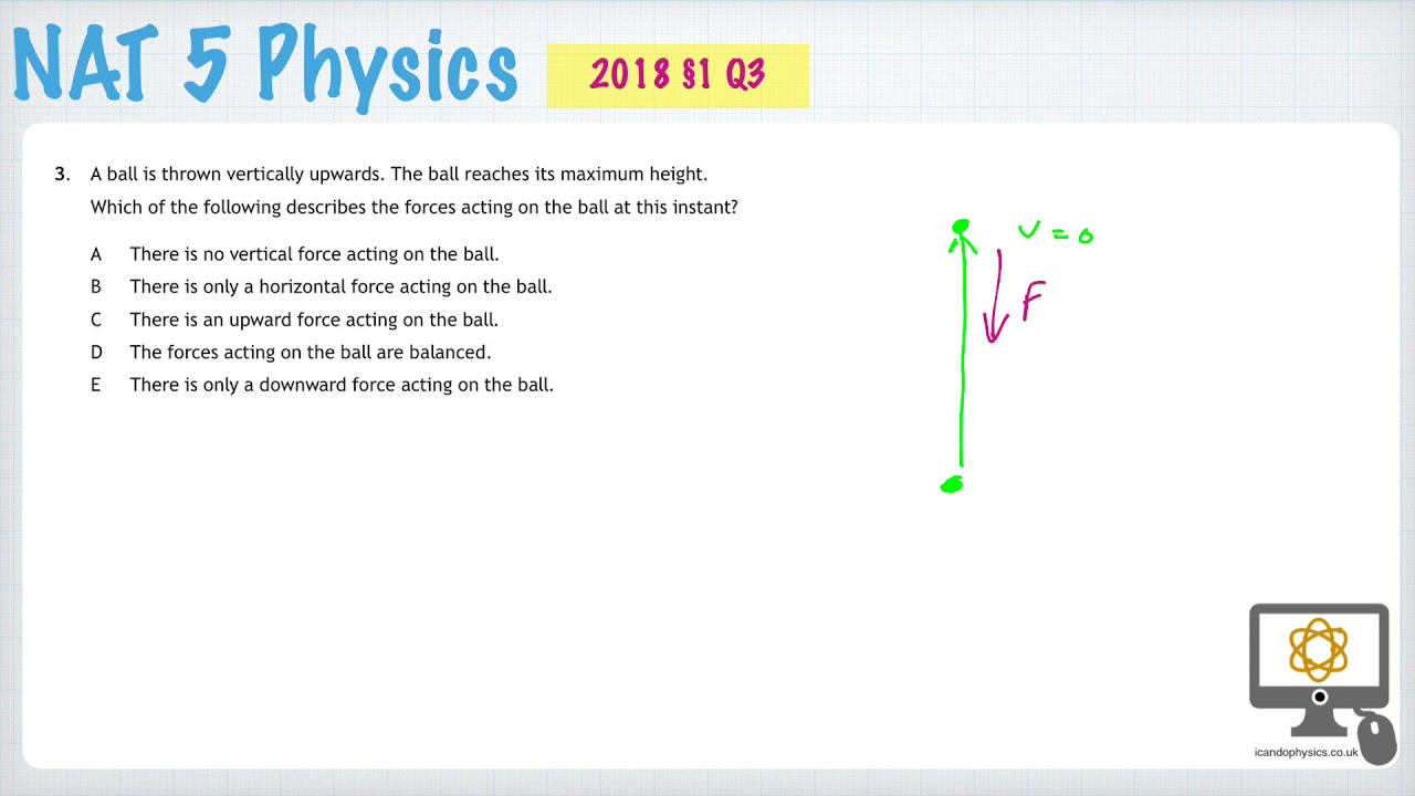 2018 Nat 5 Physics paper §1 Q3 - YouTube