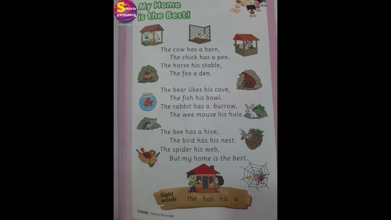 My 🏡 Home is the best || The 🐄 cow has a barn rhymes - YouTube