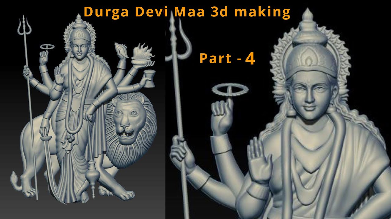 How to create Durga Devi maa 3d modeling for jewelry CAD casting ...