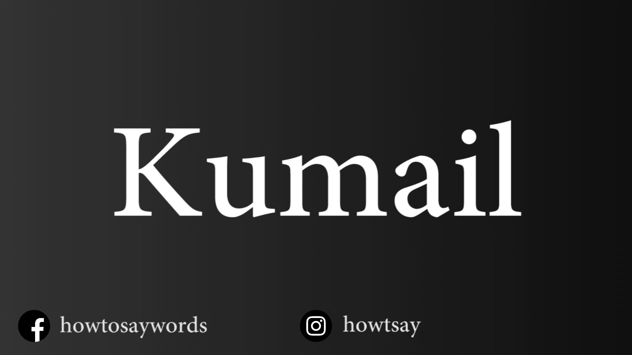 How To Pronounce Kumail - YouTube
