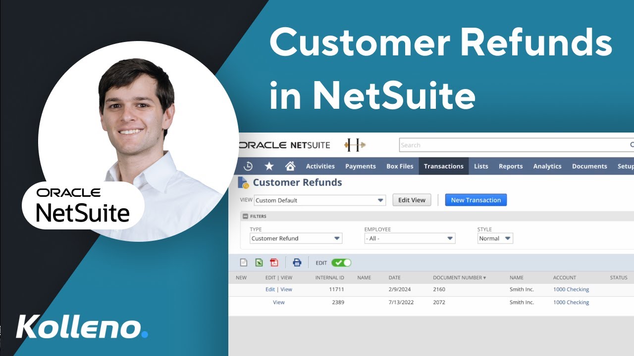 NetSuite Tutorial | What are customer refunds in NetSuite? - YouTube