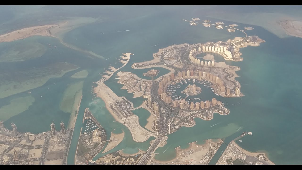Doha Approach - Storm and Rainbow over the desert! - YouTube