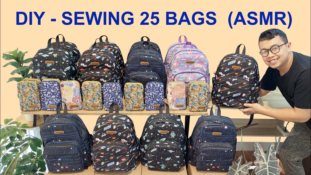 Sewing 25 bags for the Craft Fair - ASMR - YouTube