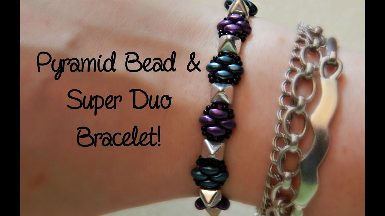 DIY Pyramid Bead and Super Duo Bracelet! ¦ The Corner of Craft - YouTube