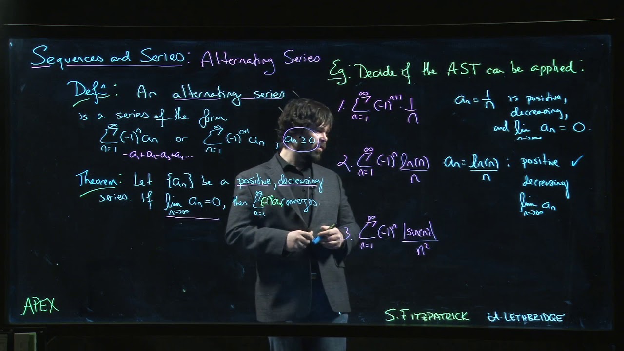 Sequences and Series: Alternating Series - 02. Examples - YouTube