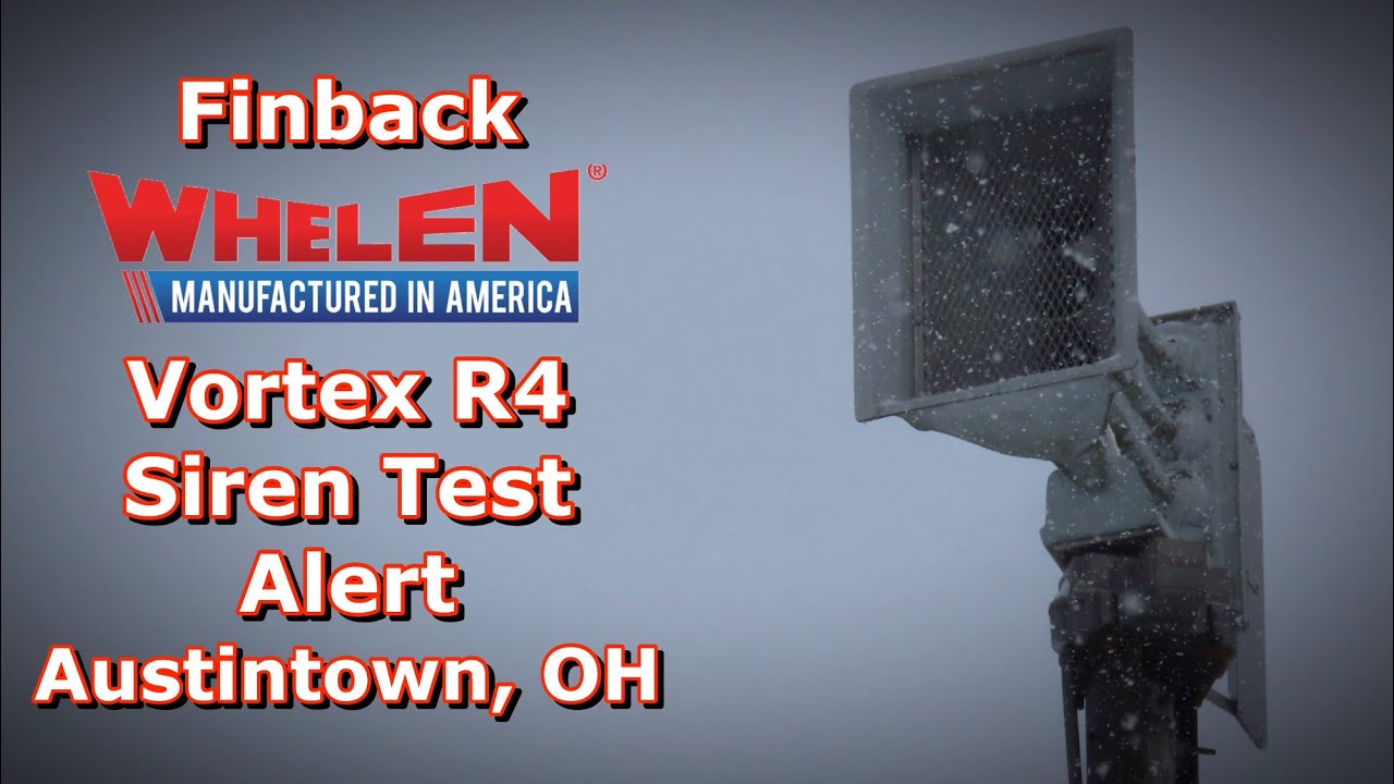 Finback Whelen Vortex R4, Siren Test, Alert, Austintown, OH - YouTube