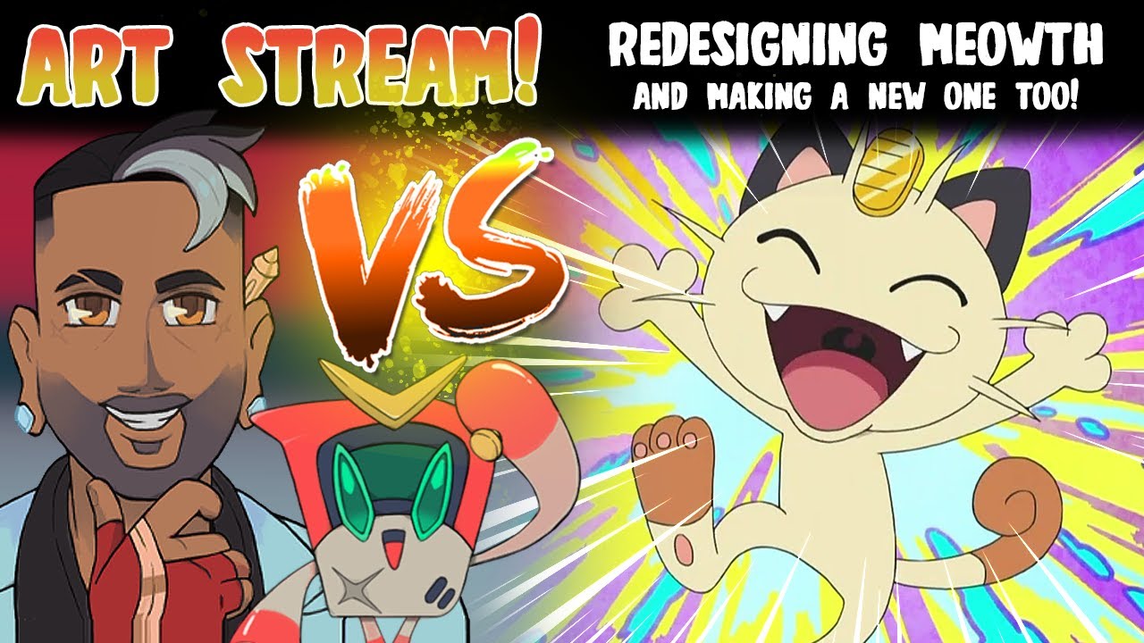 Giving Meowth a Mega and Redesign! Pokemon Dex Neo - Gen 1 Redesign Art ...