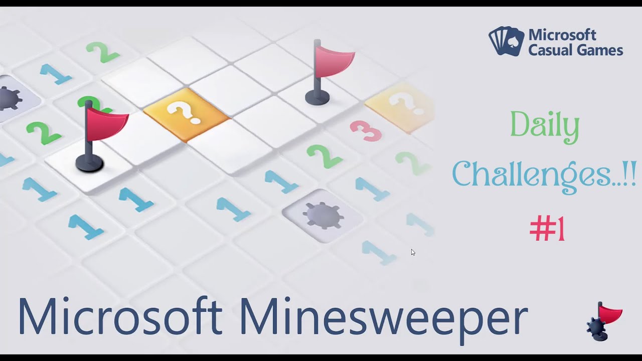 Daily Challenges Microsoft Minesweeper Gameplay #1 (Flags, Detonation ...