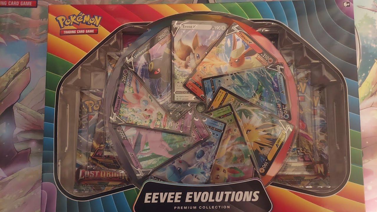 Eevee evolutions premium collection box. #pokemontcg #pokemon #boxbreak ...