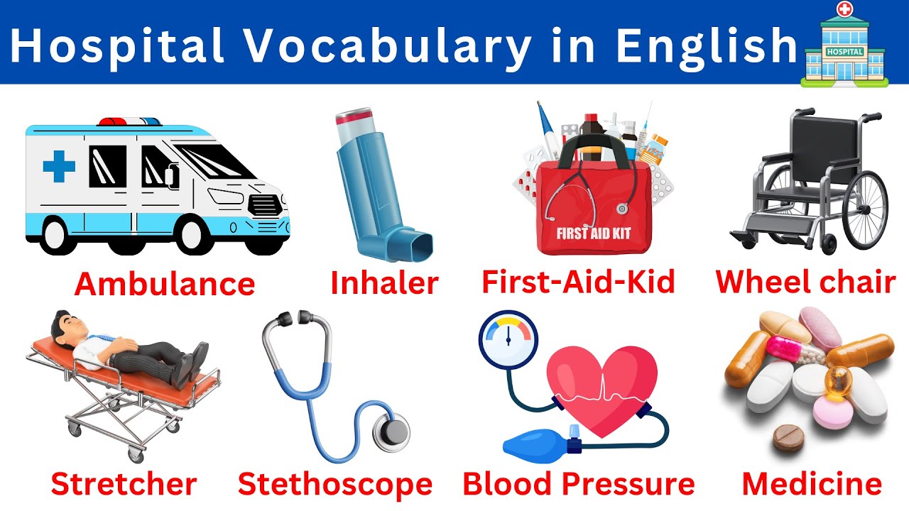 At The Hospital | English Vocabulary | Hospital Items | Medical Items ...