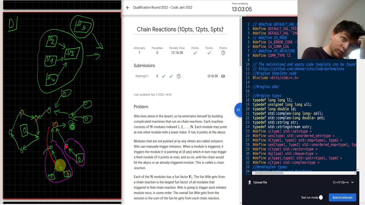 Google Code Jam 2022 Qualification Screencast | Live-Coding ...
