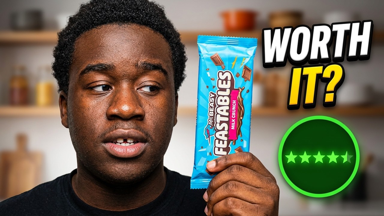 I tried MrBeast's (NEW) Feastable Bars - YouTube