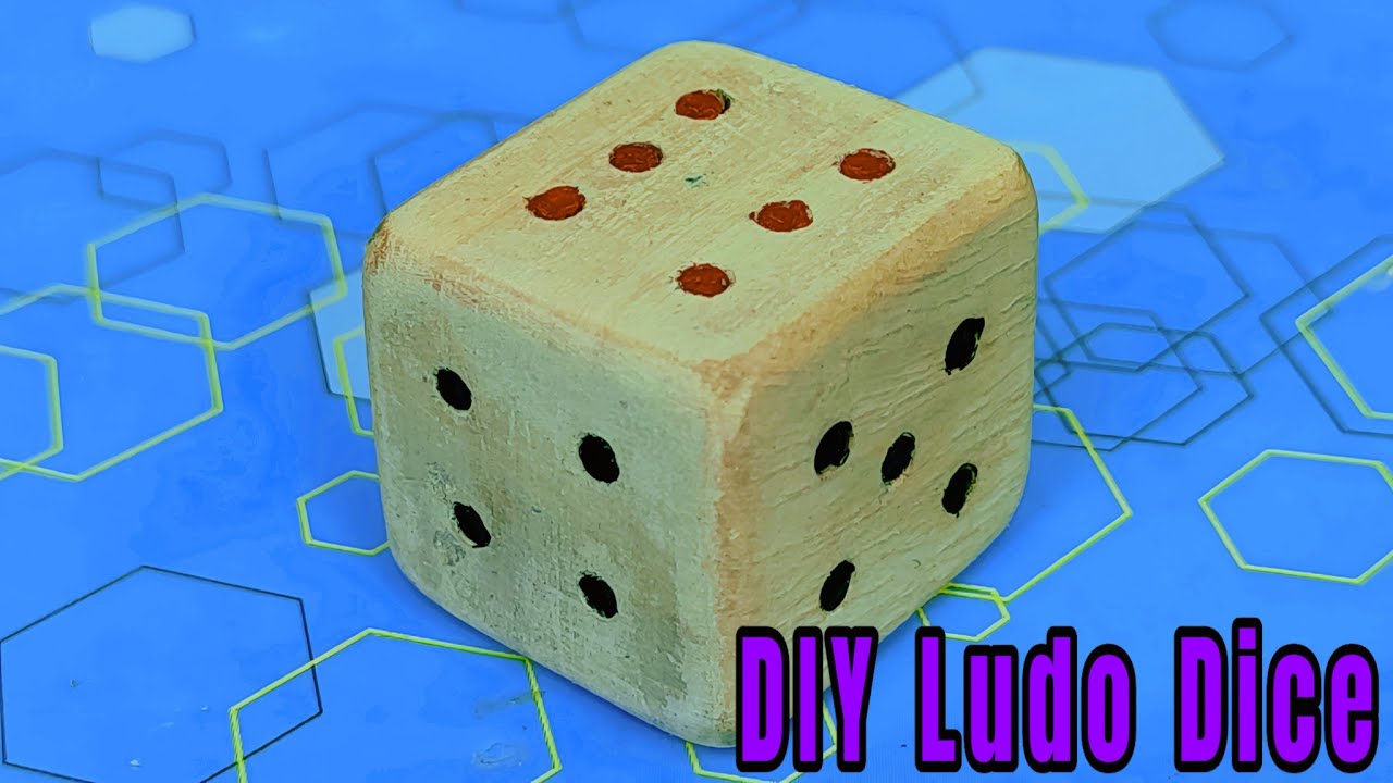 How to Make a Wooden Dice from Scrap Wood | DIY Handmade Dice for Ludo ...