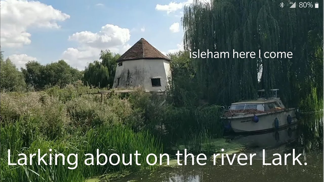 Heading down the river Lark by narrowboat. Great Ouse navigation. - YouTube