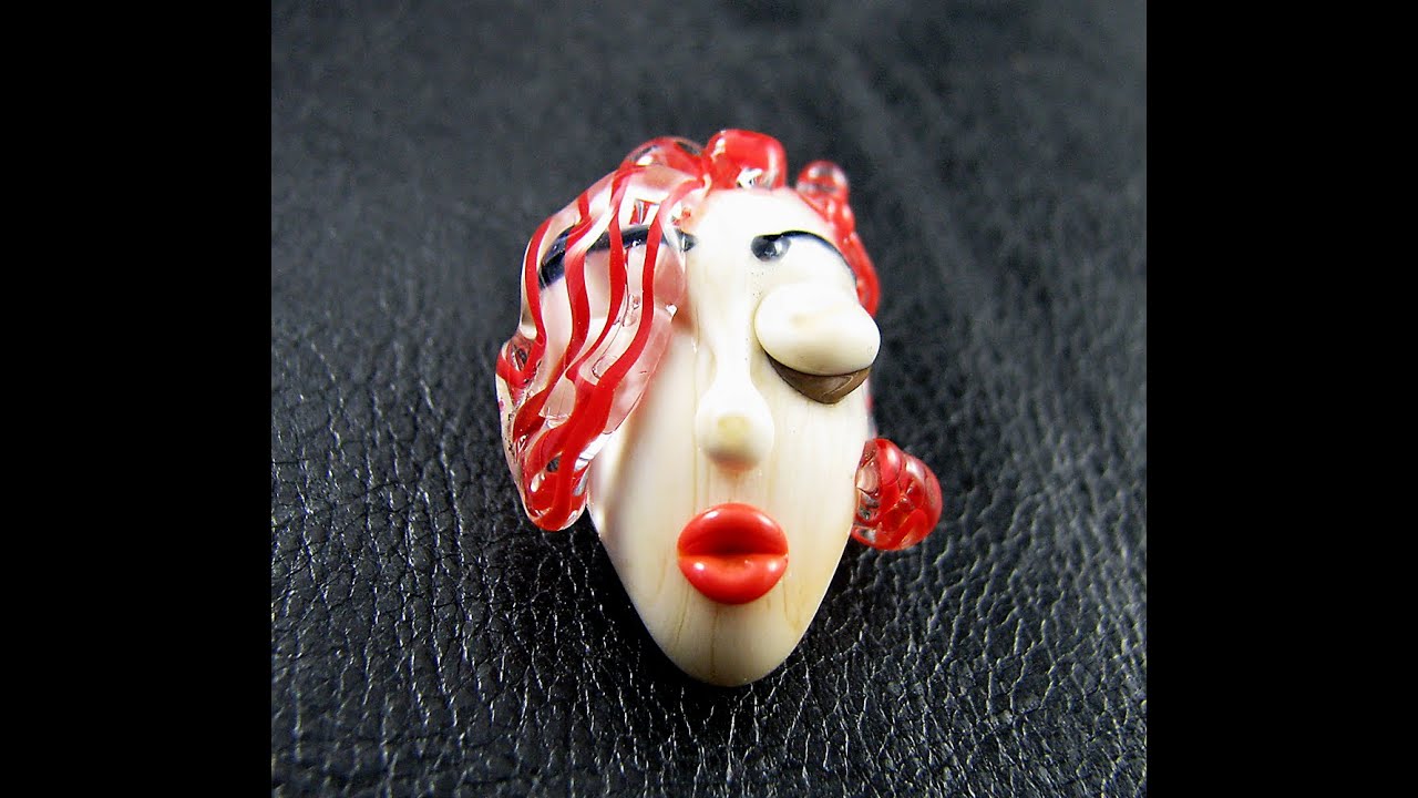 Ladies of the Flame - Lampwork Hollow Formed Lady Head Focal Bead ...