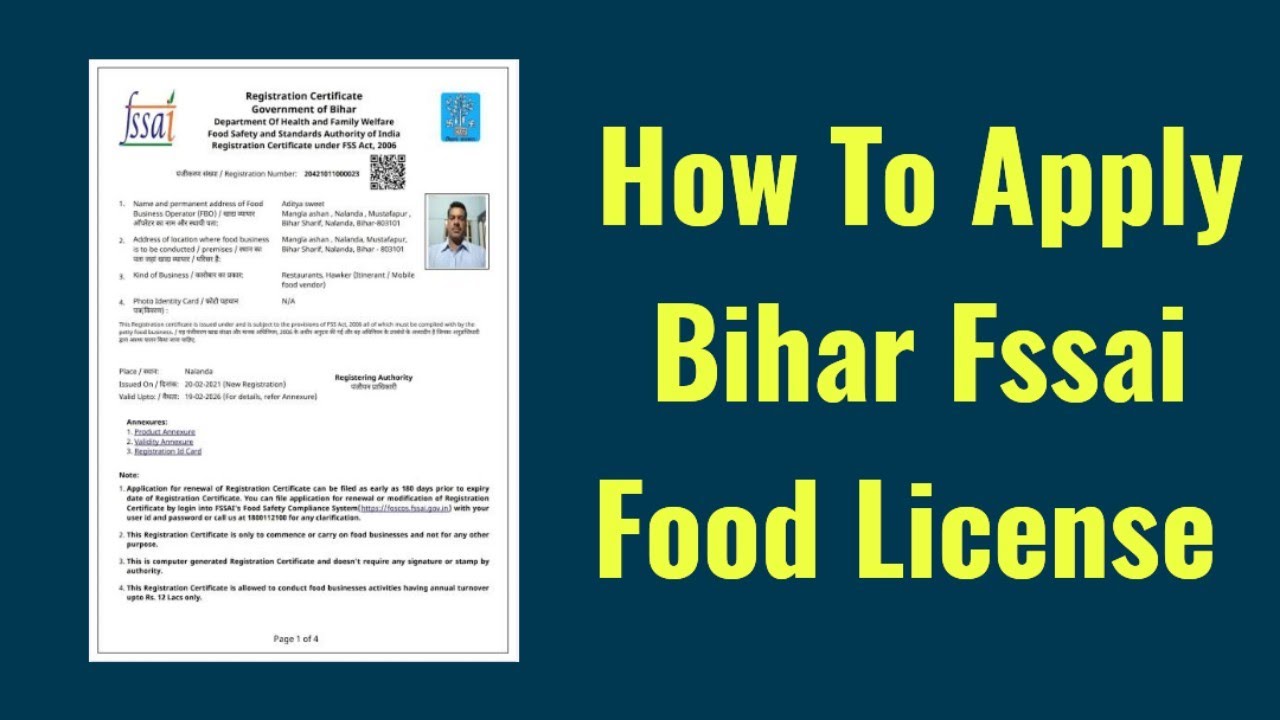 How To Apply Bihar Food License | How To Apply Bihar Food License ...
