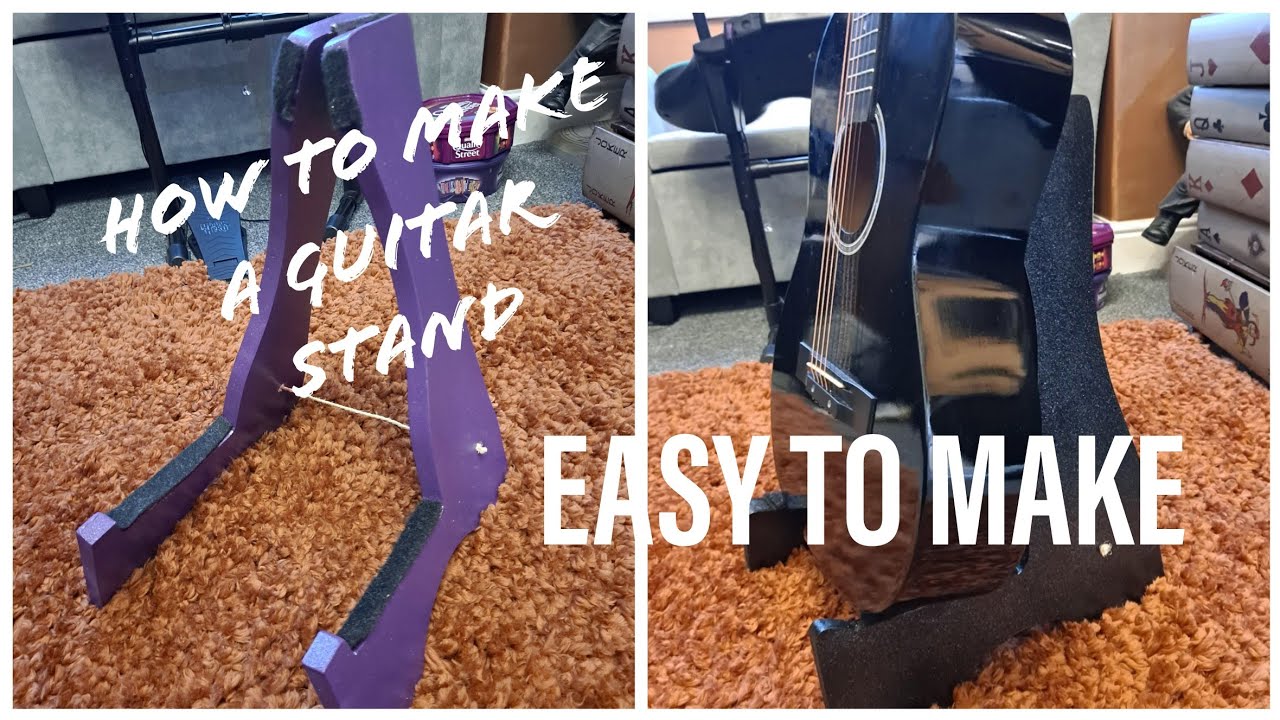 How to Make guitar Stand With basic tools and no plans - YouTube