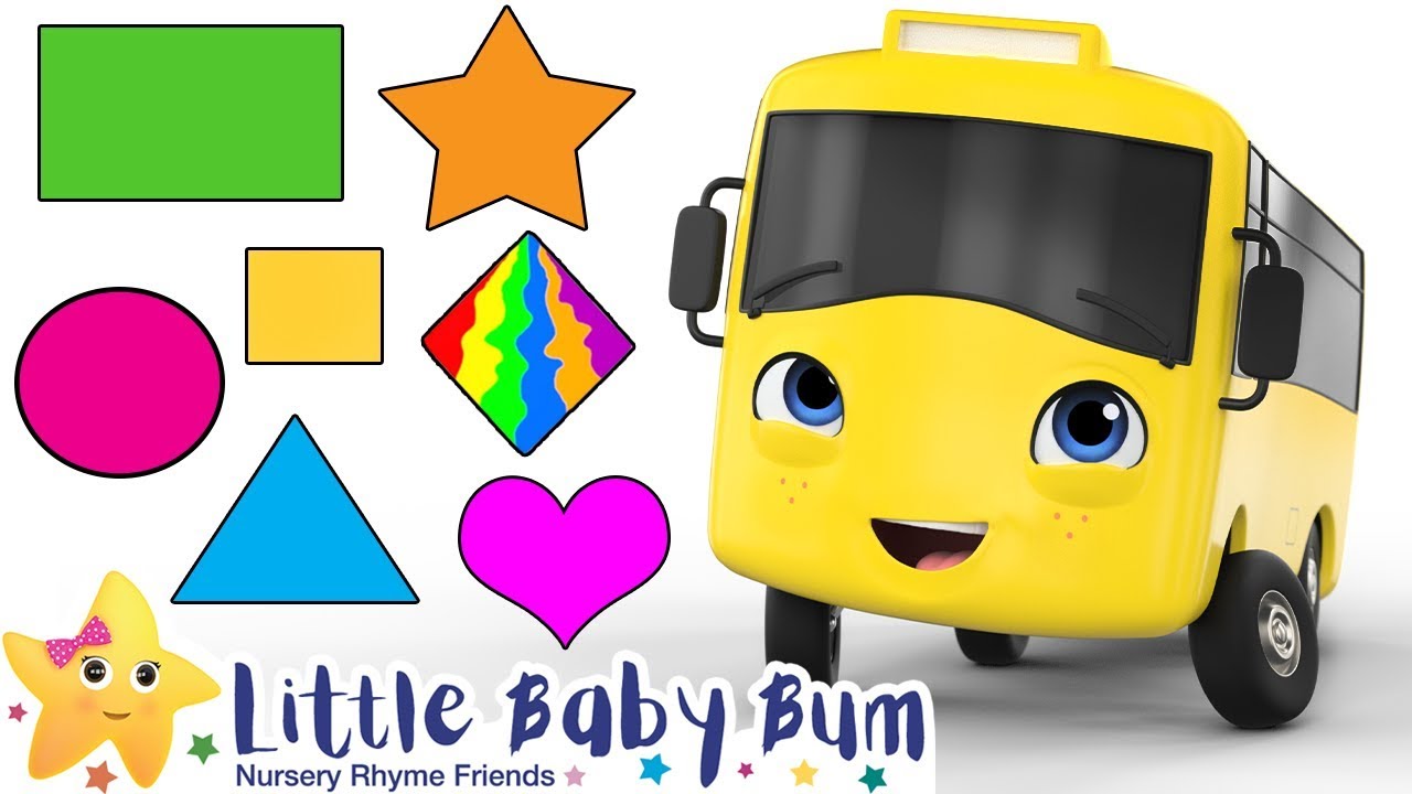 Draw Shapes with Buster | Cartoons for Kids | Nursery Rhymes | Little ...