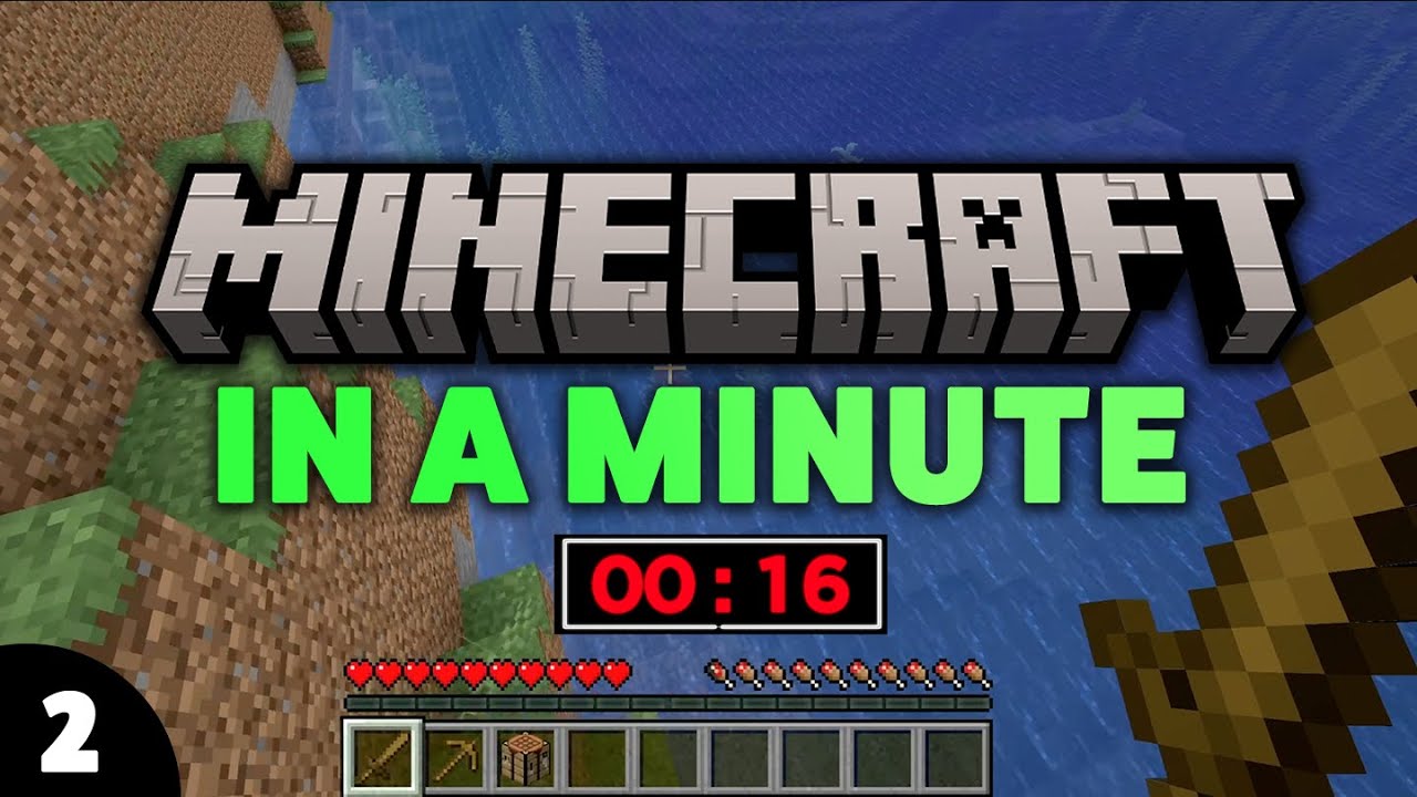 Playing For 1 Minute A Day in Minecraft | Day 2 - YouTube