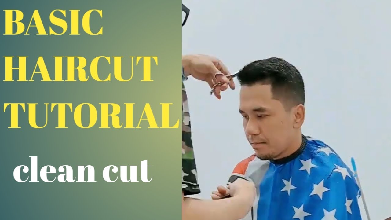 Basic haircut tutorial clean cut for men - YouTube