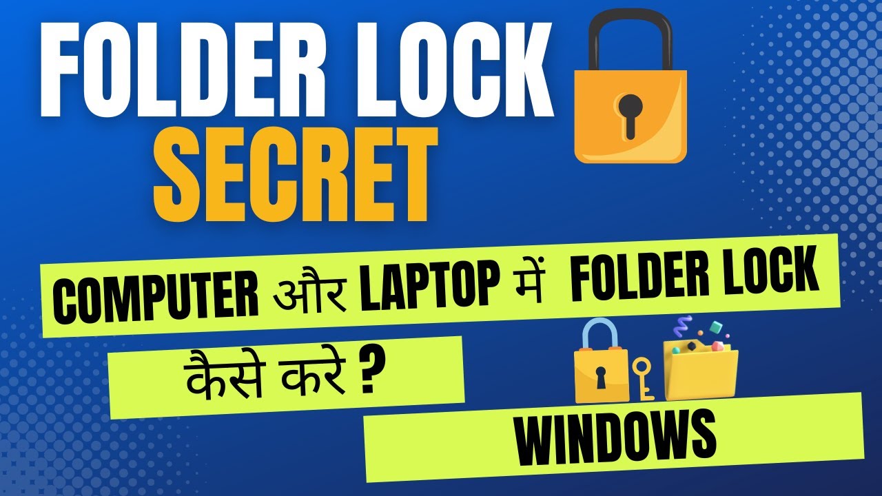 Laptop Me Folder Lock Kaise Kare How To Lock Folder In Windows 11108 In Pclaptop Hindi