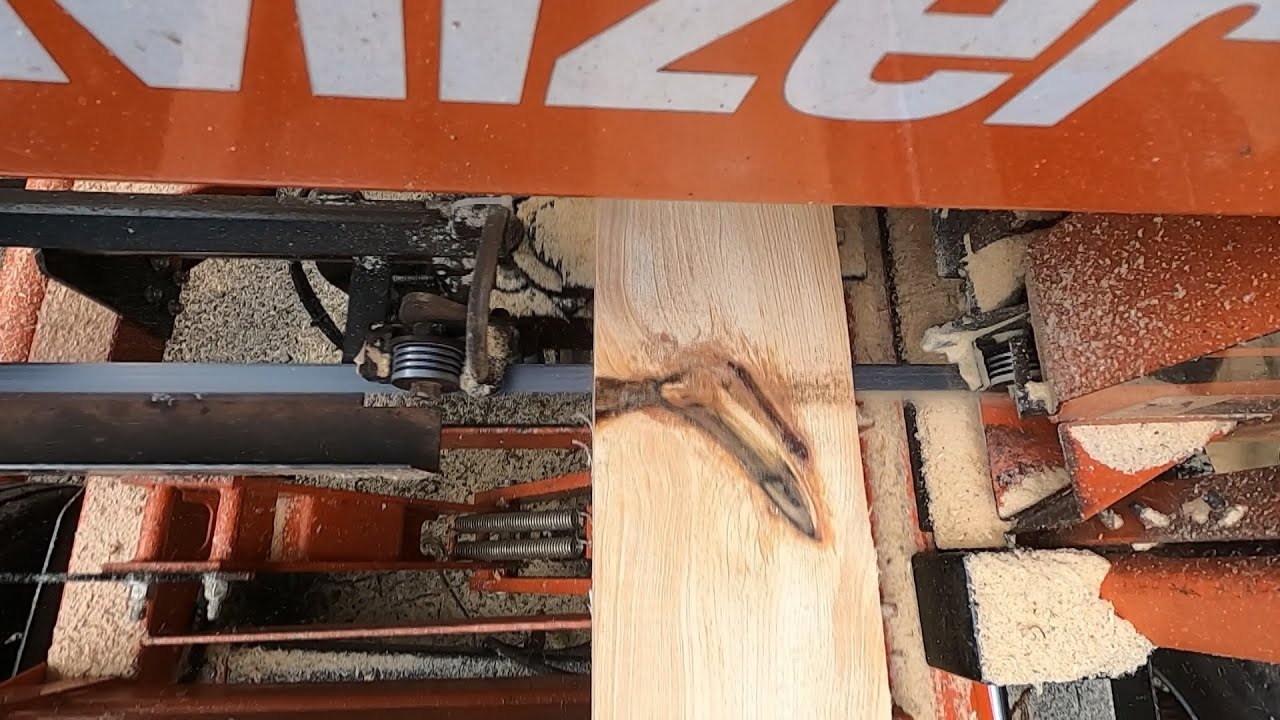 Sawmilling A Split Pine WITH A NEW SHIRT!! # 351 - YouTube