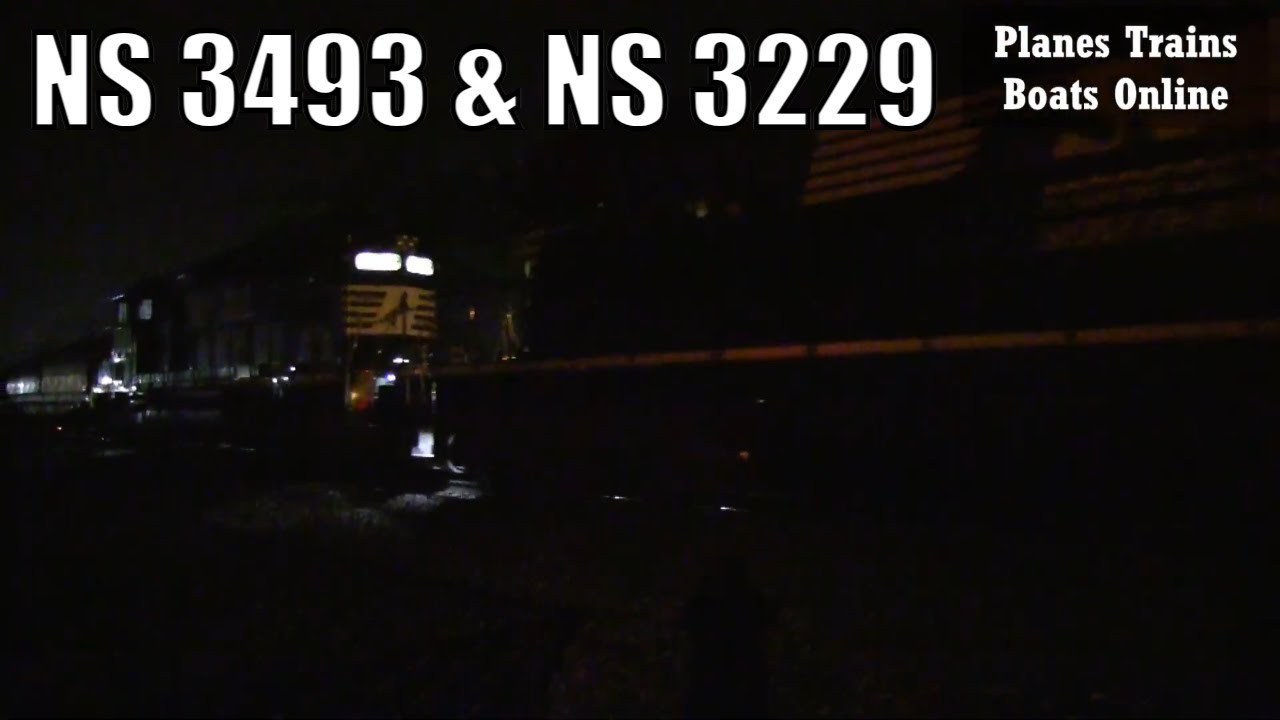 NS L72 Manifest Train NS 3493 & NS 3229 Locomotives Fostoria Iron ...