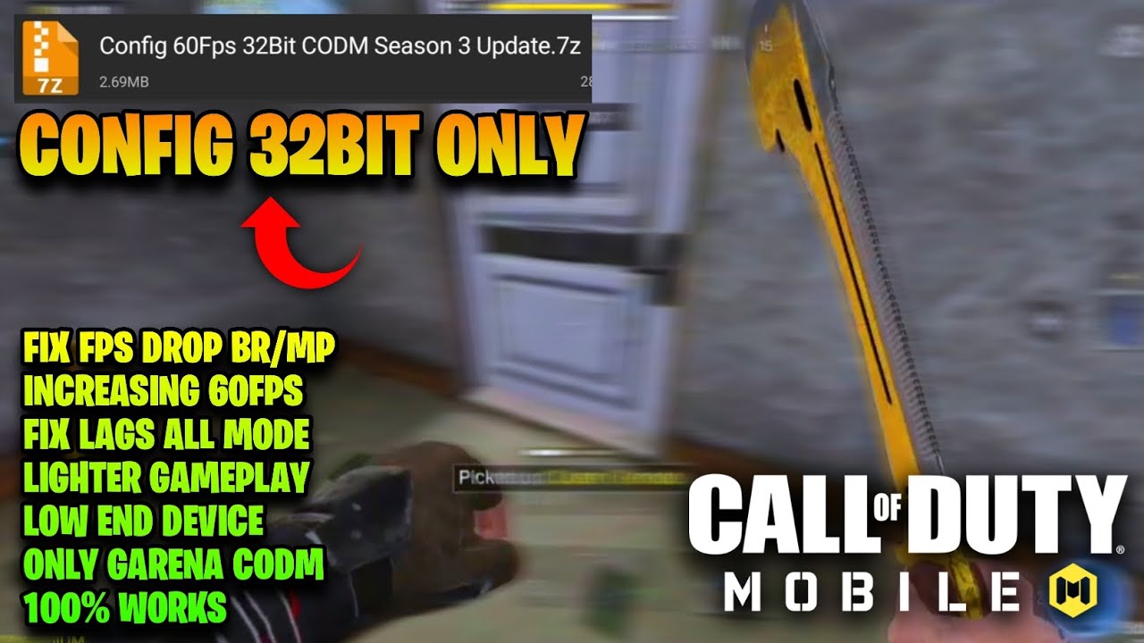 CONFIG 60FPS FOR 32BIT CODM | FIX FRAME DROP ALL DEVICE | CONFIG CODM ...