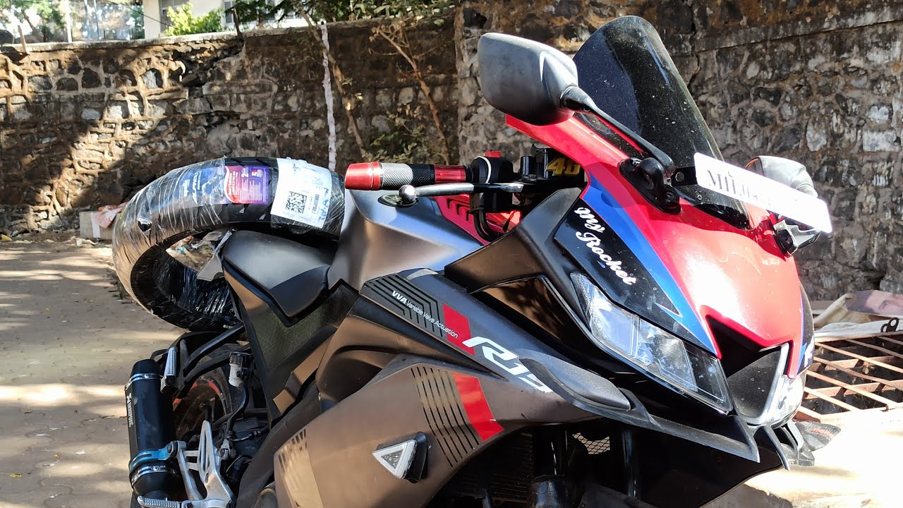 Apollo Alpha S1 installation ||My Yamaha R15 V3|| #viralvideo - YouTube