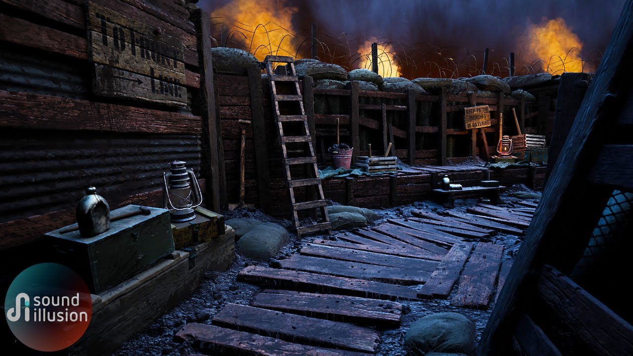 WW1 Battle Ambience - Distant Artillery | Sleep In The Trenches - YouTube