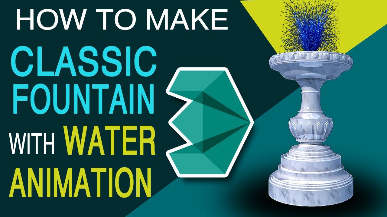 How to make classic fountain with animation water - YouTube