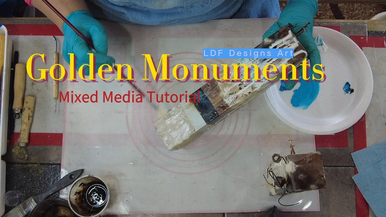 Golden Monuments- Encaustic Mixed Media Tutorial - YouTube