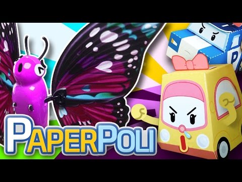 03(1).Catching The butterfly! | Paper POLI [PETOZ] | Robocar Poli ...