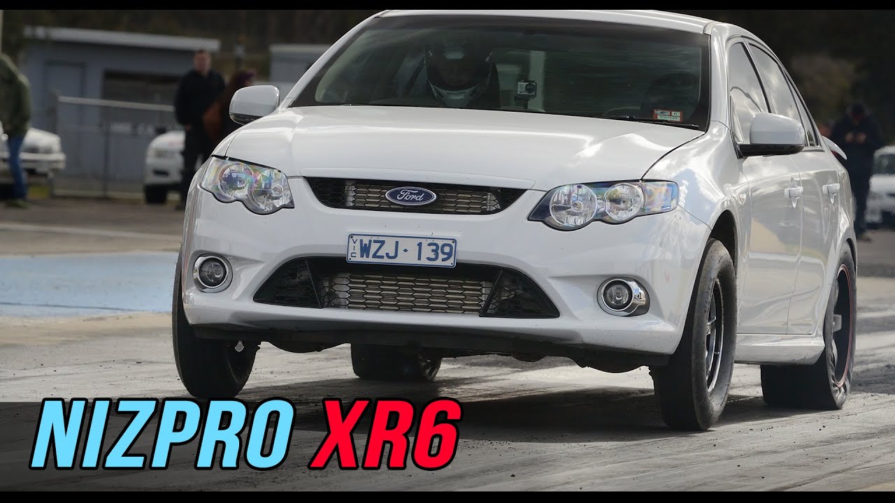 Twin turbo Ford XR6 6spd ~ 9.35 @ 157mph - YouTube