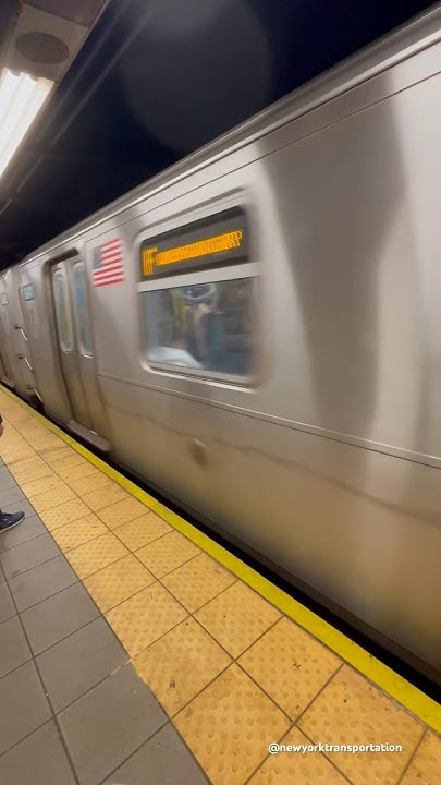 New York City Subway F Express train arriving Queens Plaza Station on IND Queens Blvd Line - YouTube