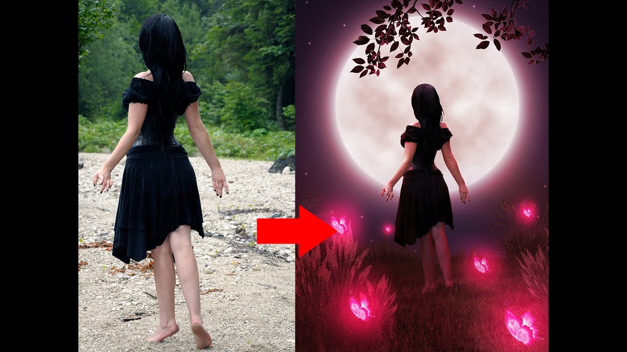 The girl Photoshop manipulation speed art - YouTube
