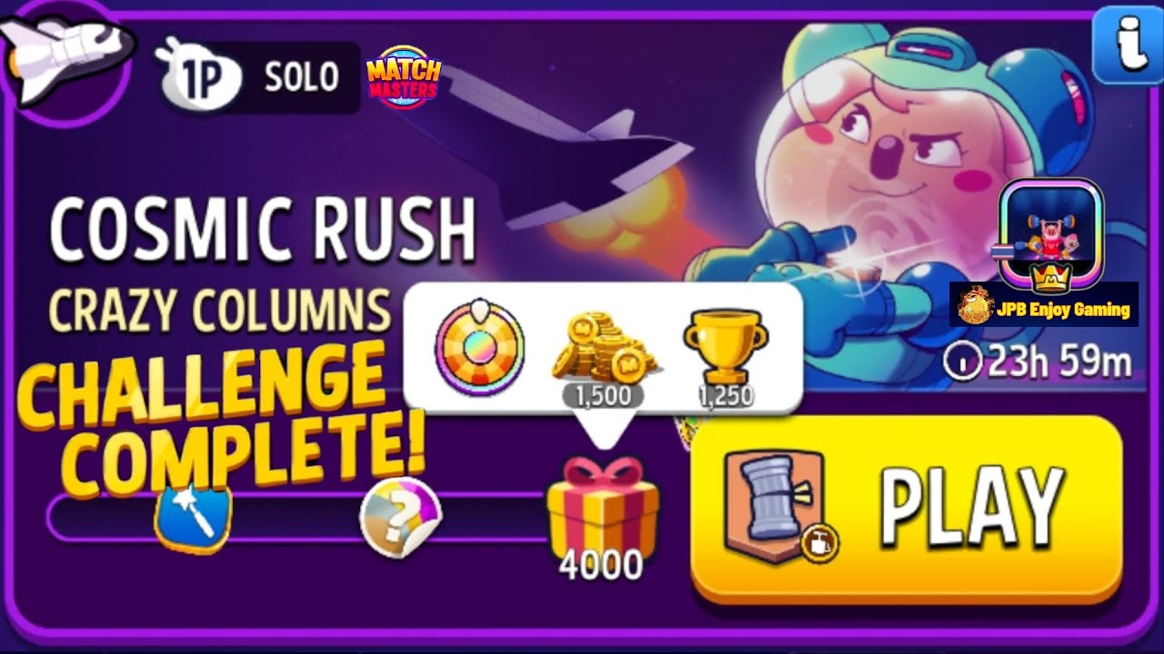Crazy Columns+Blow'Em Up Solo Challenge Cosmic Rush/4000 Score/Match ...