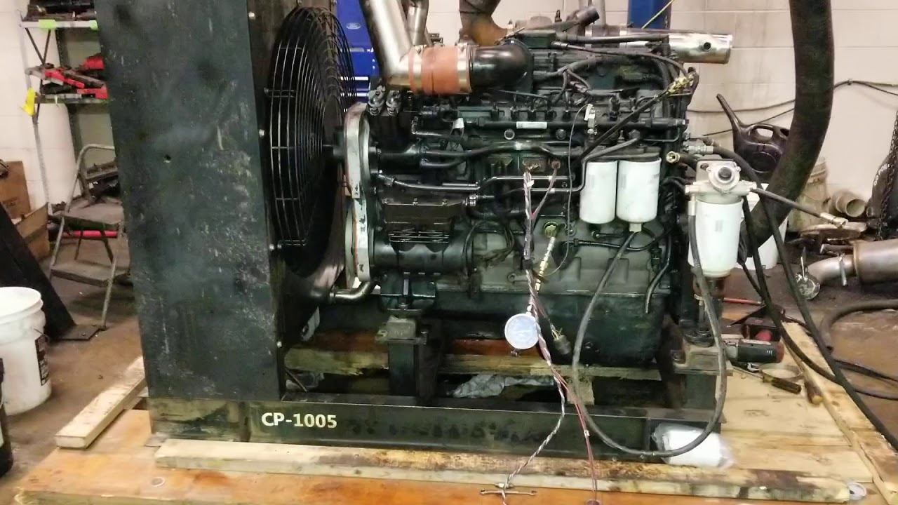 Indianadiesel.com run in on a qsl 9 Cummins engine - YouTube