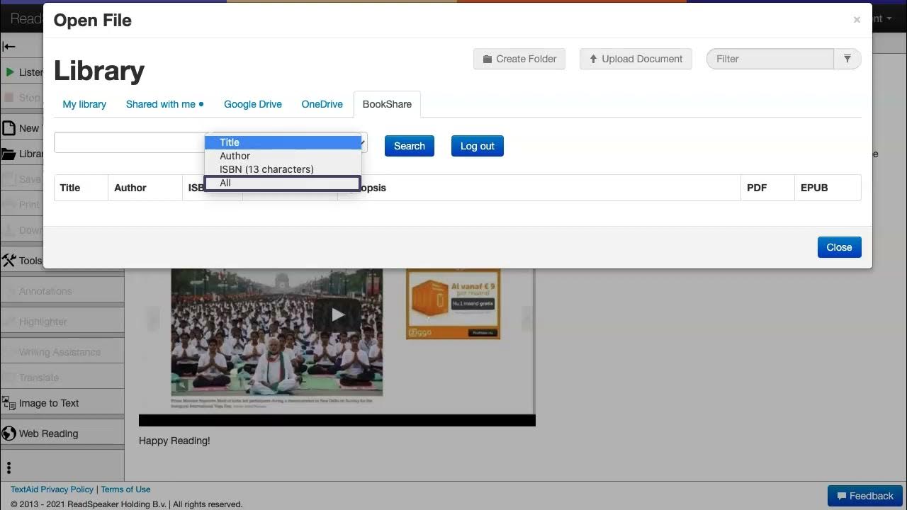 Accessing your Bookshare account from Canvas using ReadSpeaker - YouTube